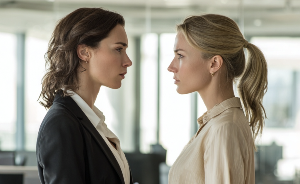 Anna Sergeyevna stood at the foot of a huge glass building where a ...